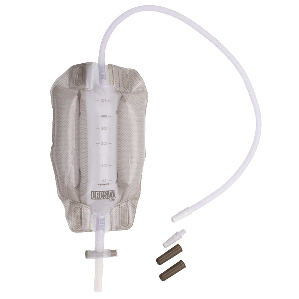 65cm 500ml UROSID 3C Sterile Leg Bag with Triple Chamber and Cross Val ...