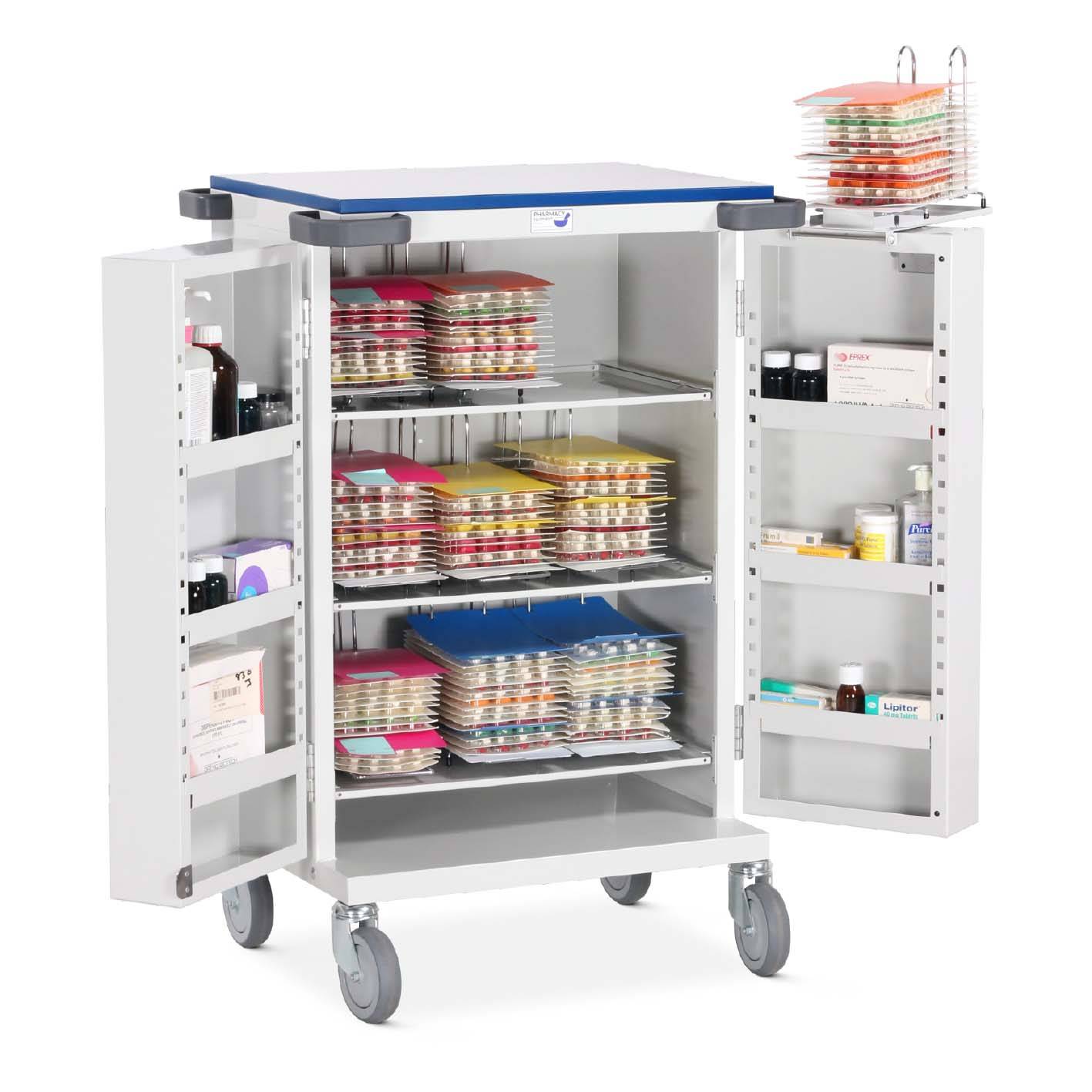 106cm Unit Dosage Trolley Double Door Blister Pack – UKMEDI